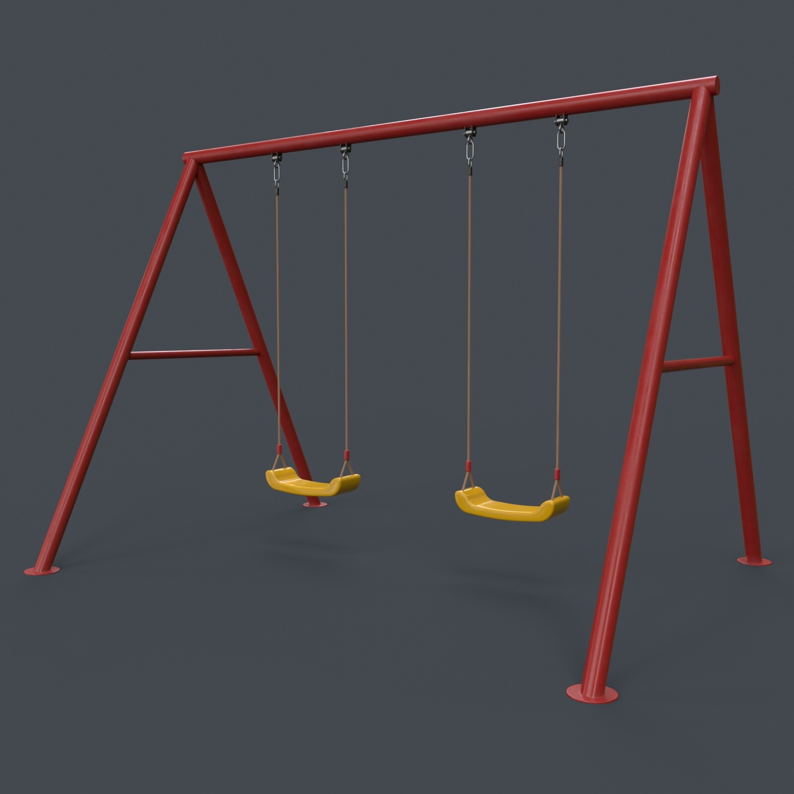 ArtStation - PBR Modular Outdoor Playground Swing Sets A