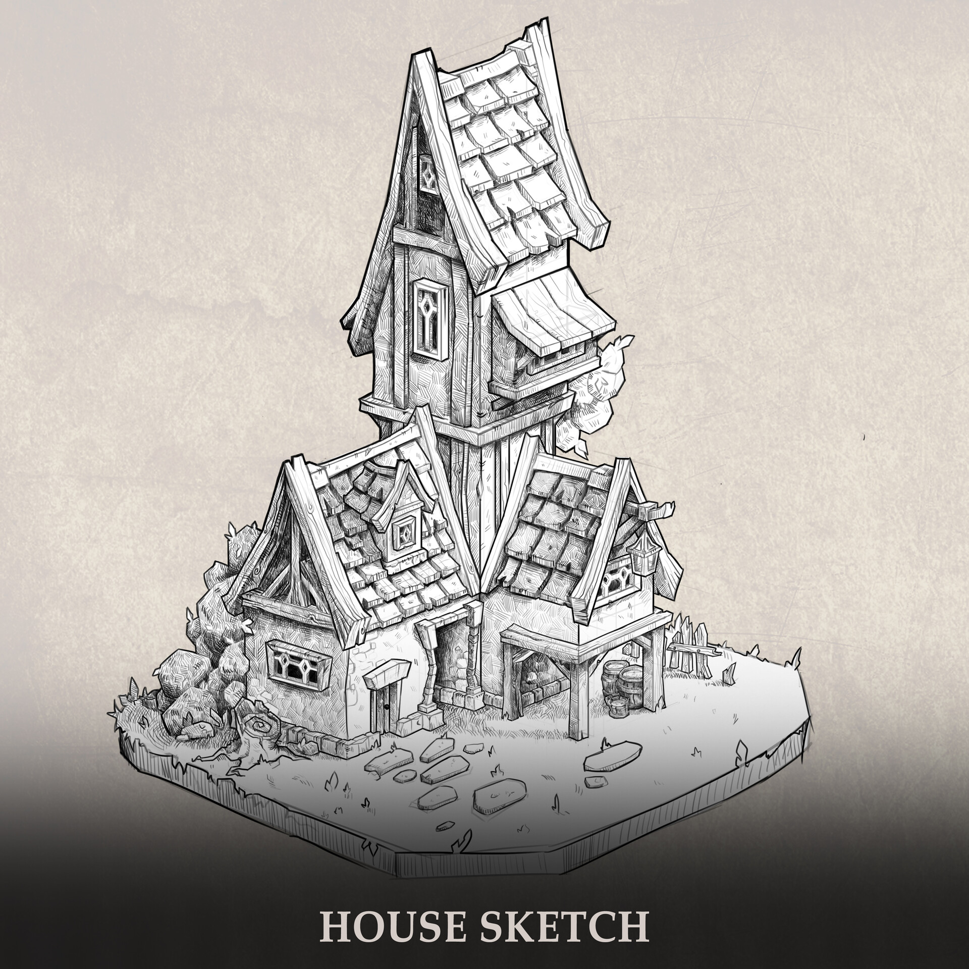 ArtStation - House sketch