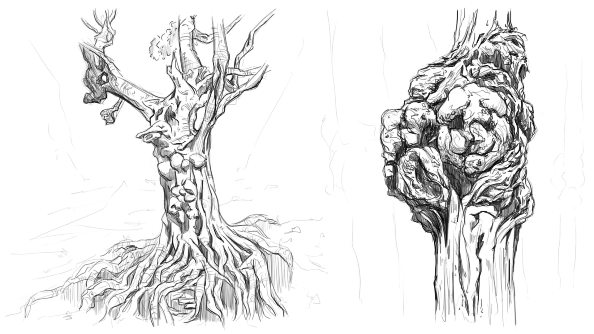 ArtStation - Sketches and Studies - Trees