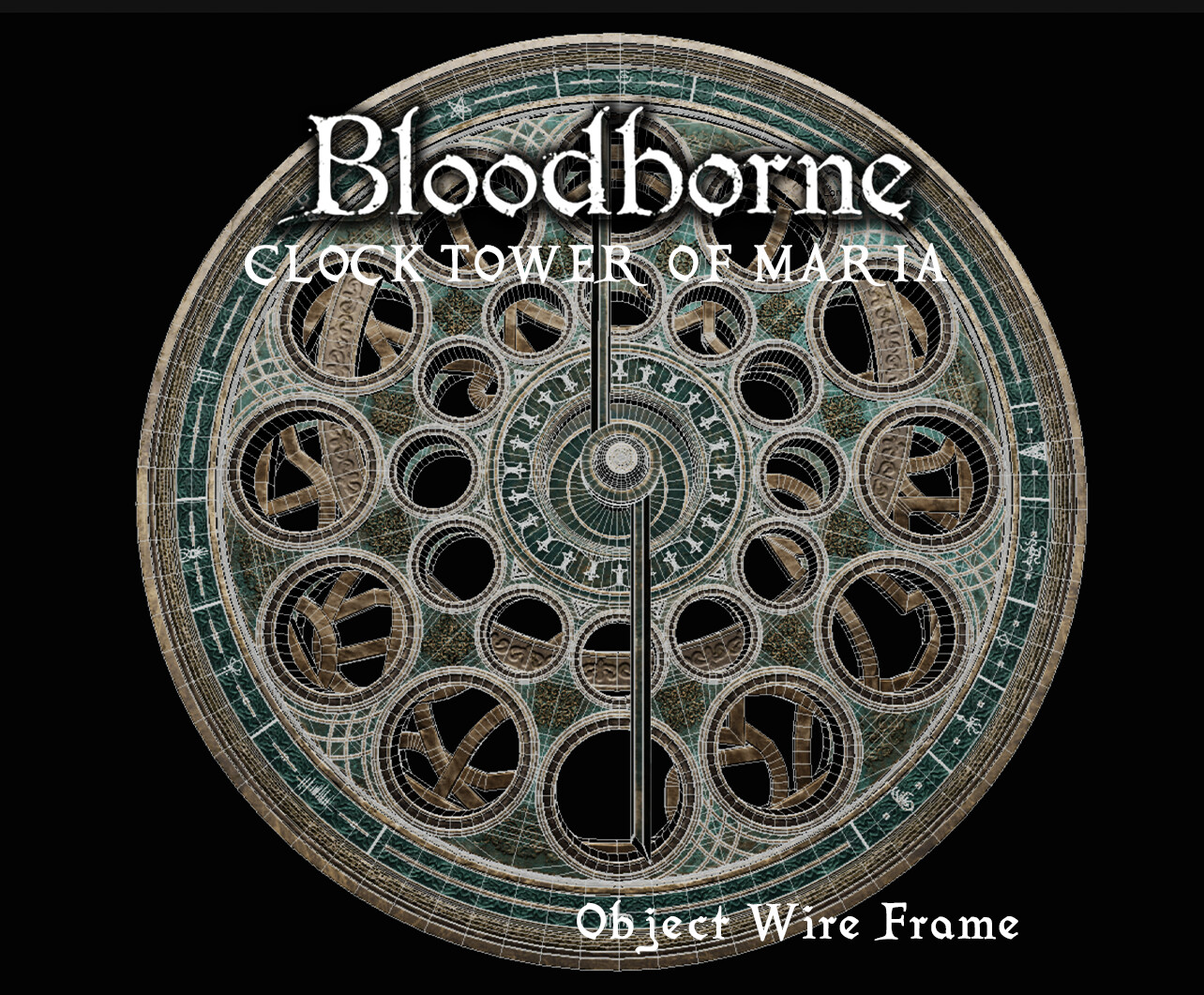 ArtStation - Clock tower object wire frame