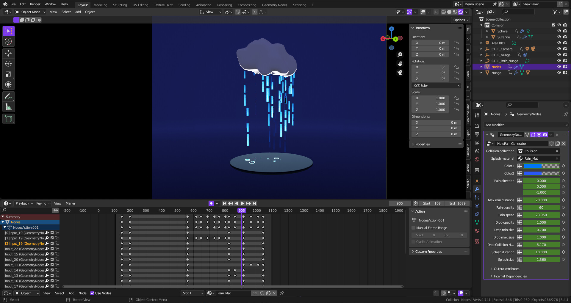 ArtStation - Rain Generator (geonodes)