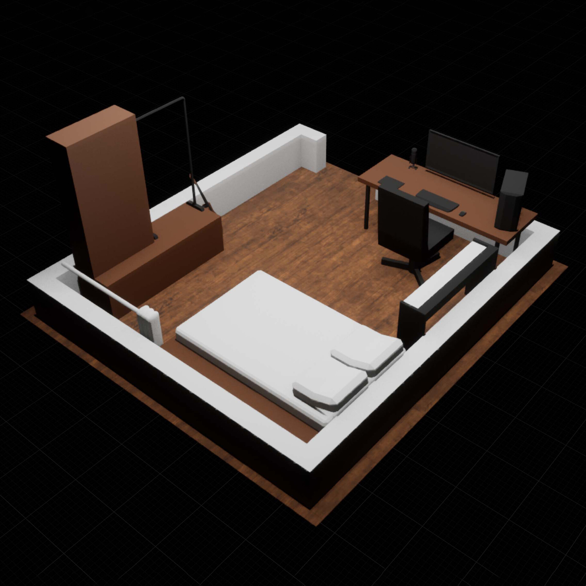 ArtStation - Minimalist's room layout