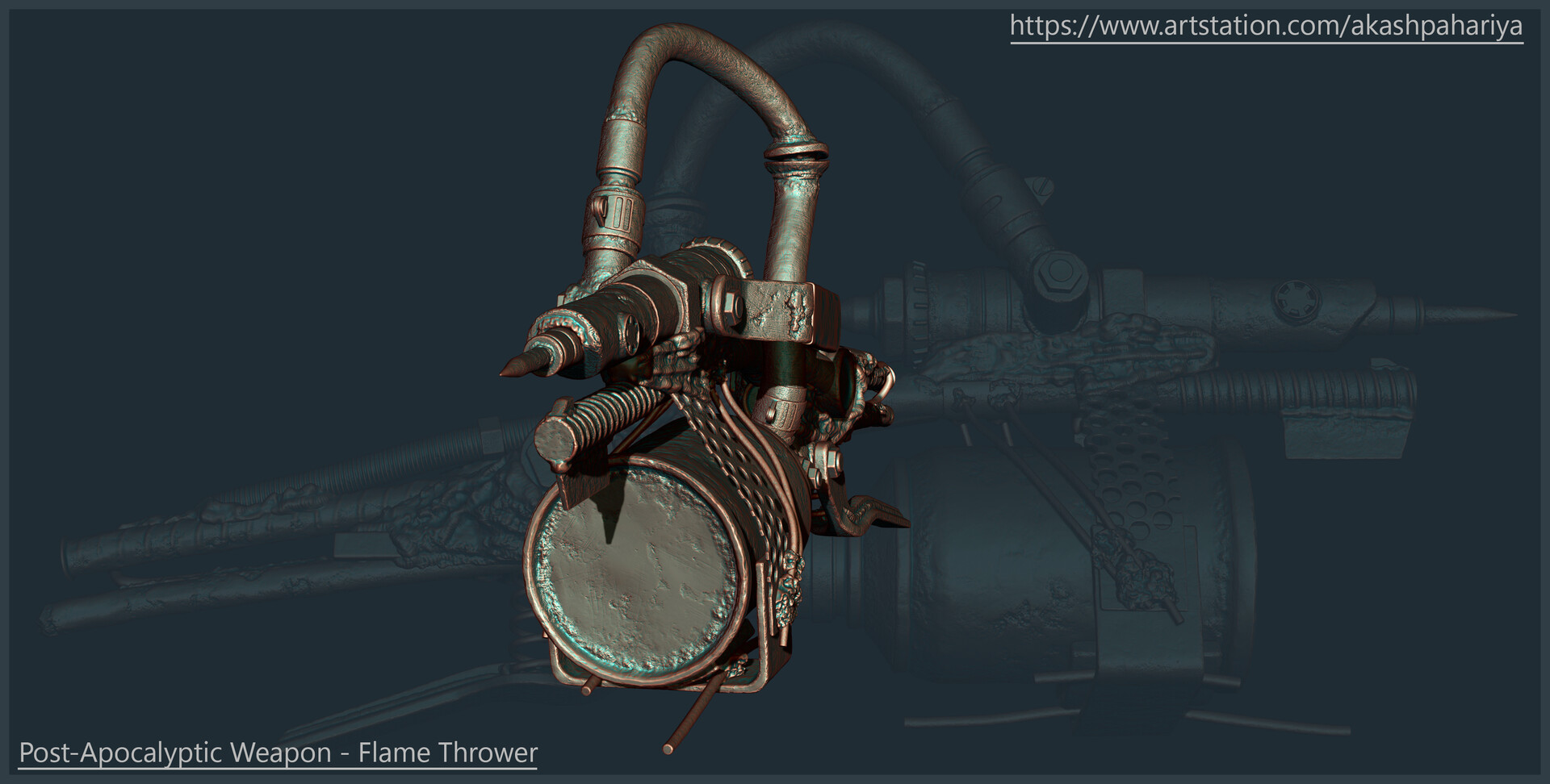ArtStation - Post-Apocalyptic Weapon - Flame Thrower