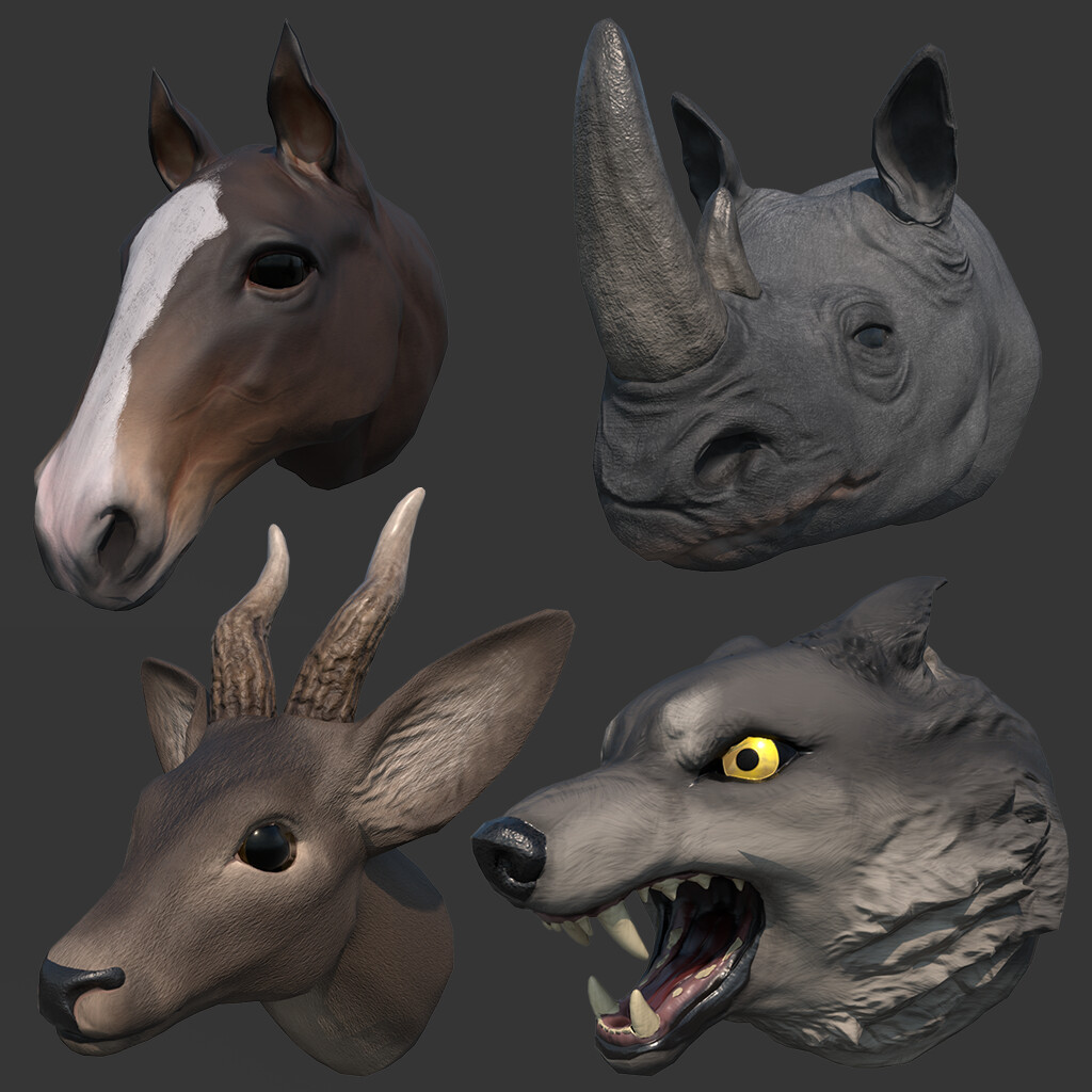 ArtStation - Animal Sculpt Heads