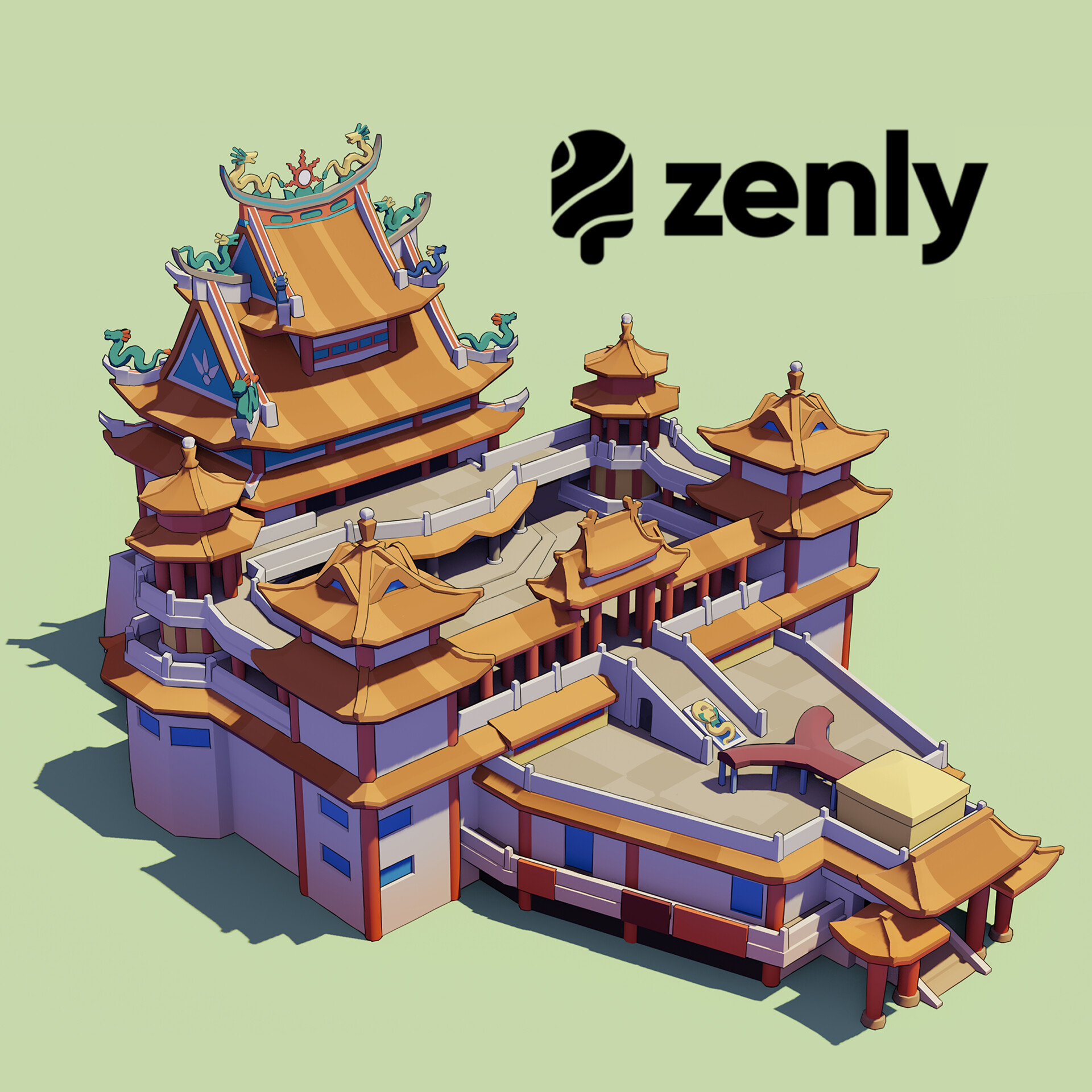 ArtStation - Zenly - Stylized building of real life locations