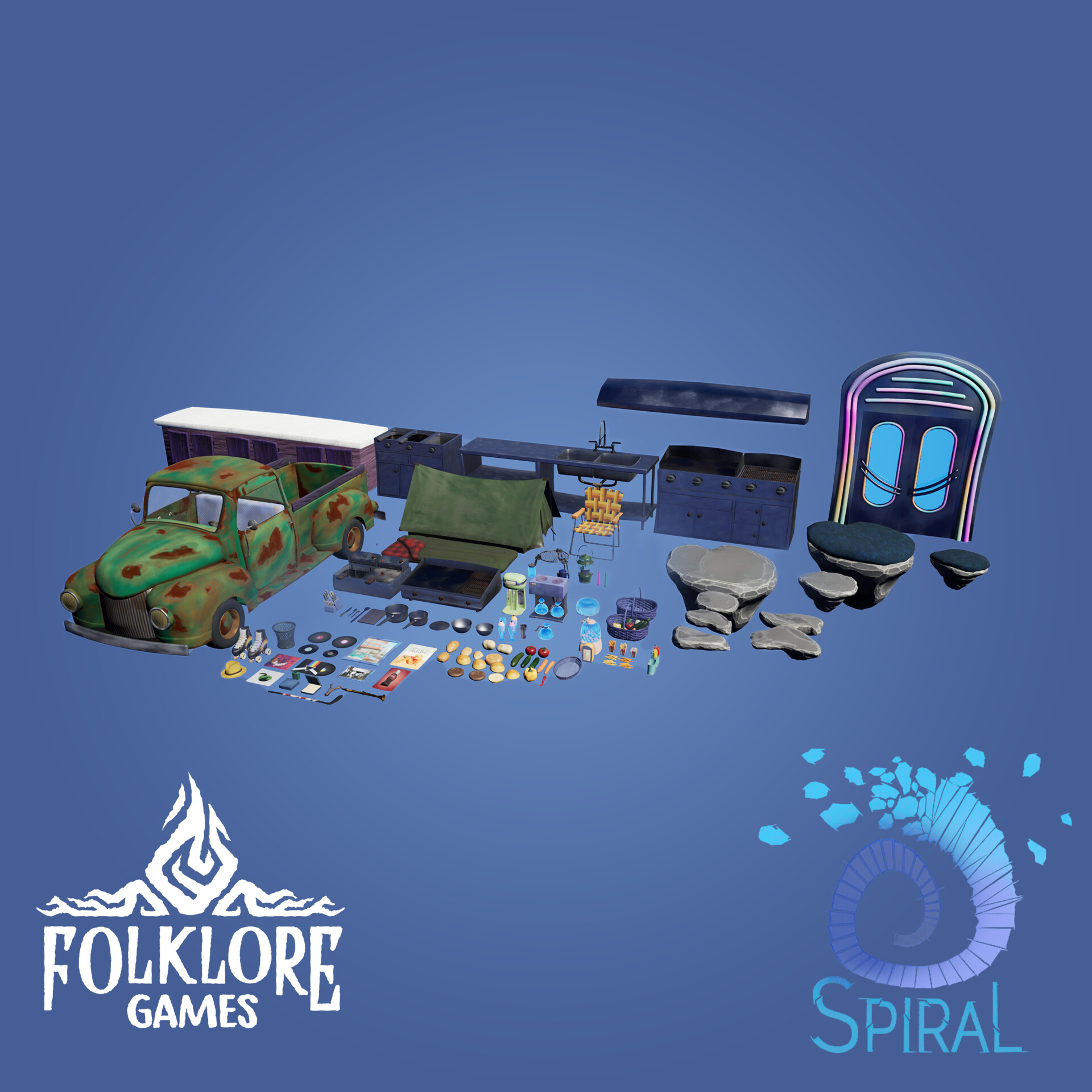 ArtStation - Props Set for Spiral - Folklore Games