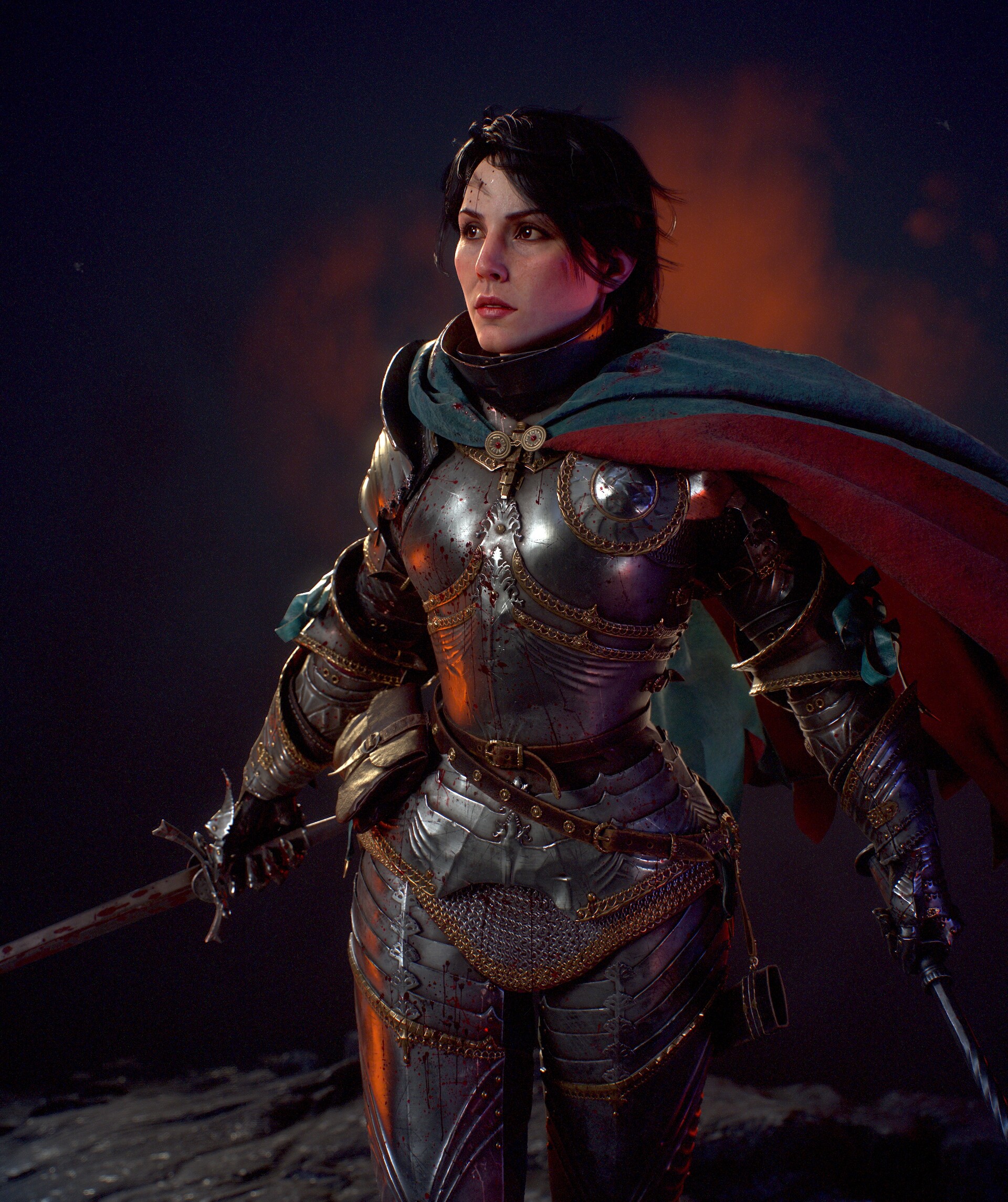 ArtStation - Lady and Dragon