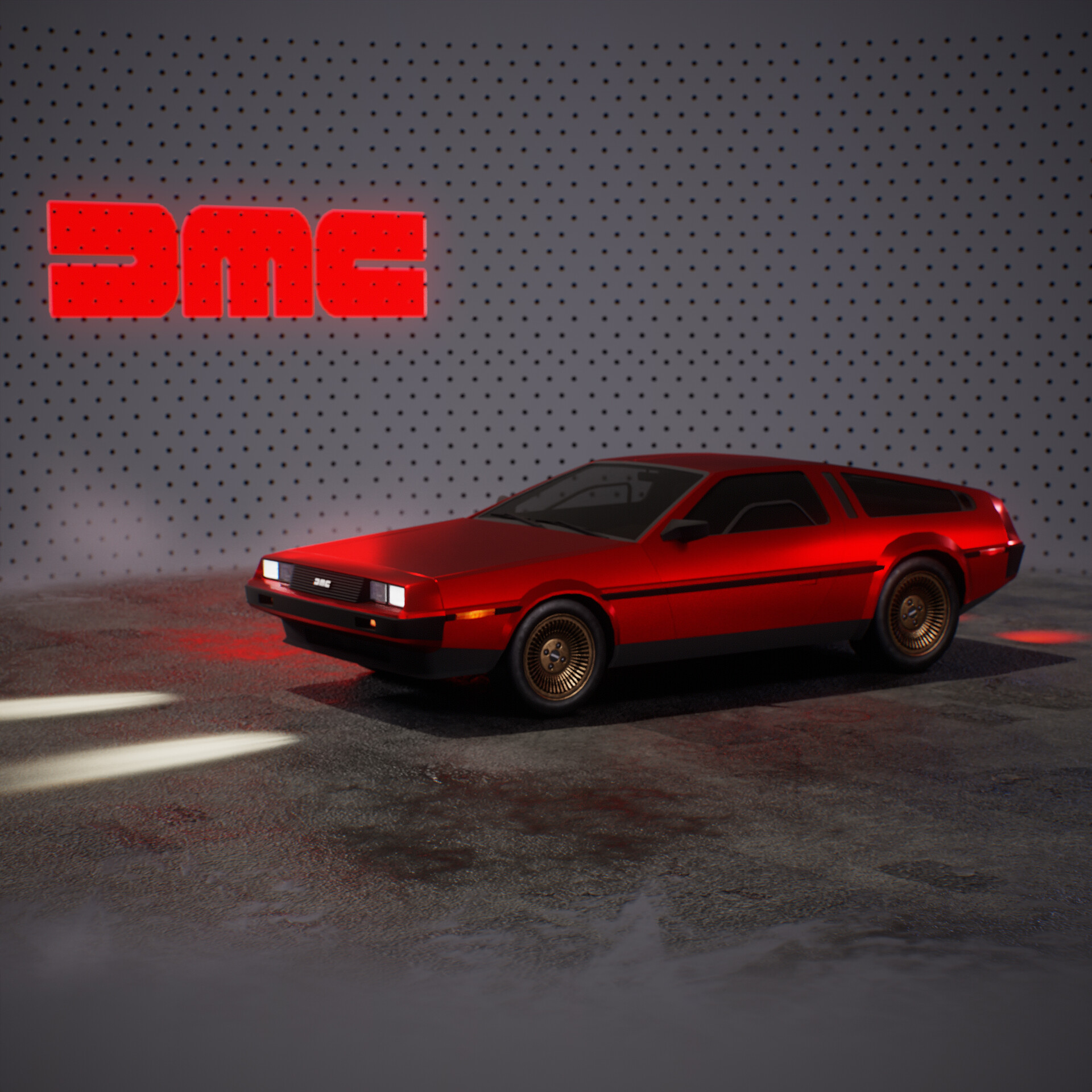 ArtStation - DeLorean DMC - 12 RED