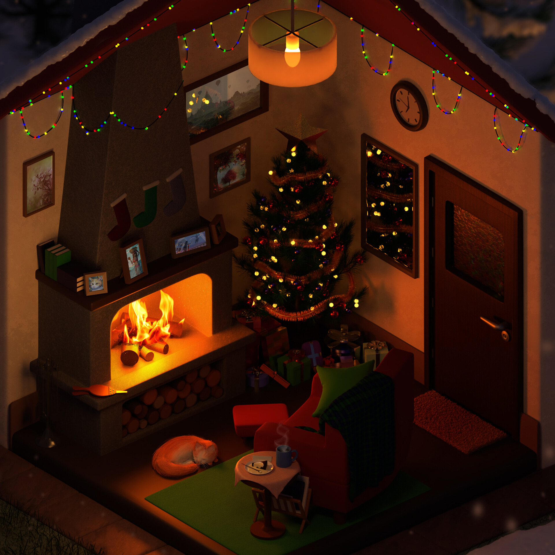 ArtStation - Christmas Scene