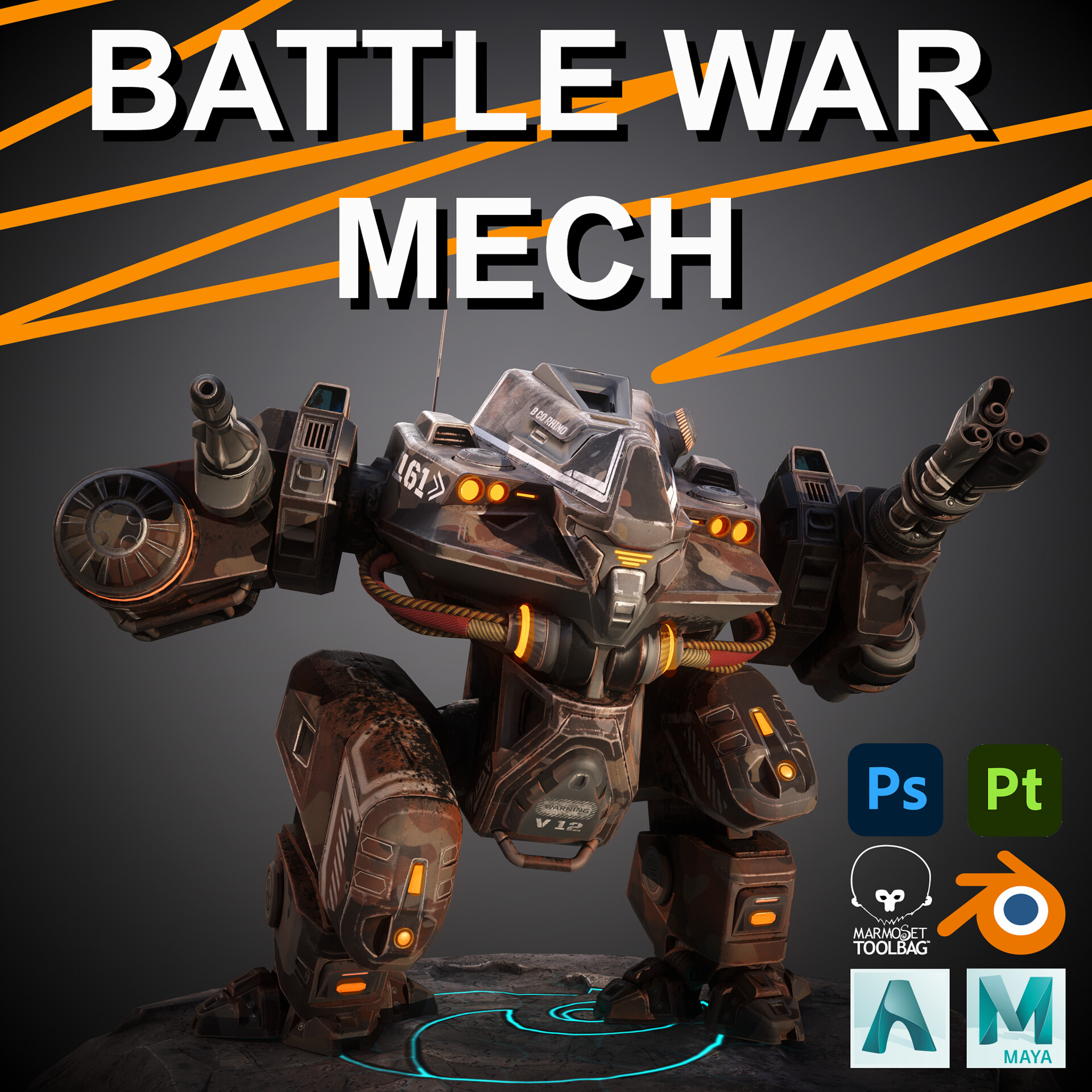 ArtStation - BATTLE WAR MECH