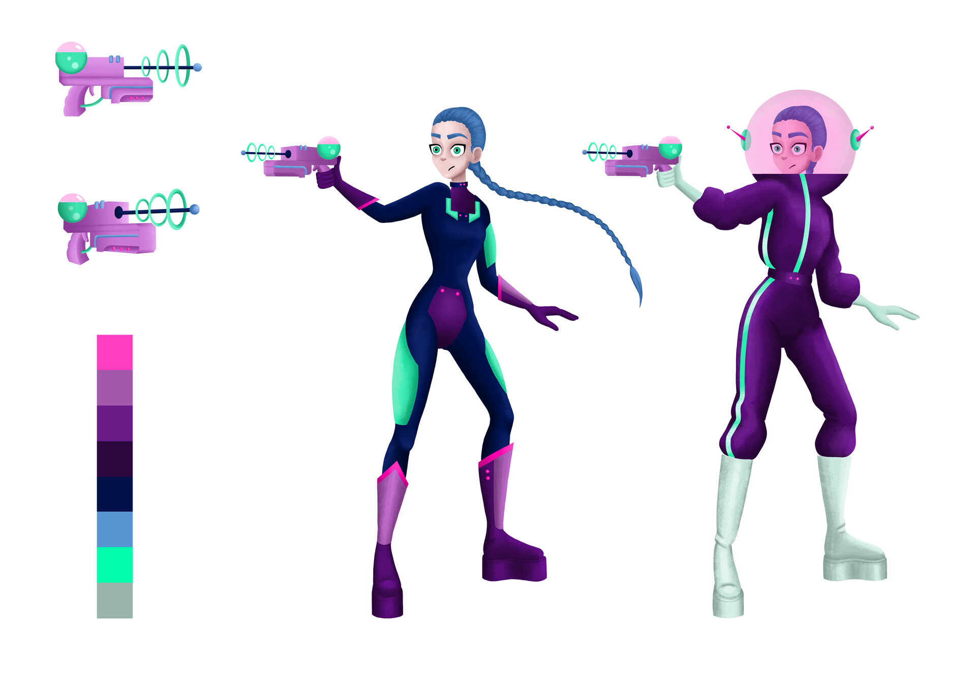 ArtStation - Blue Thunder character and prop design