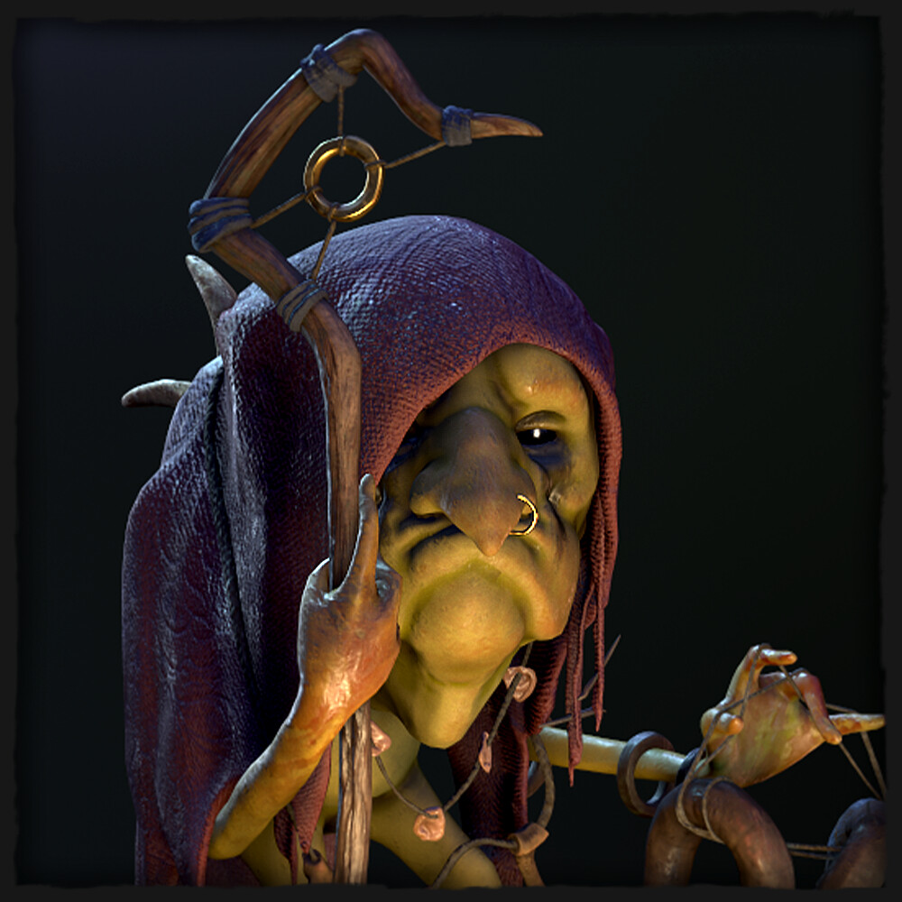 ArtStation - Kenneth - Goblin Warlock