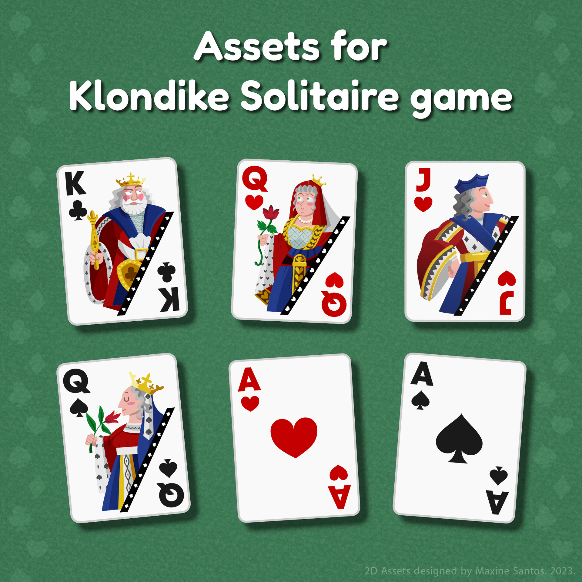 ArtStation - 2D Assets for Klondike Solitaire Game