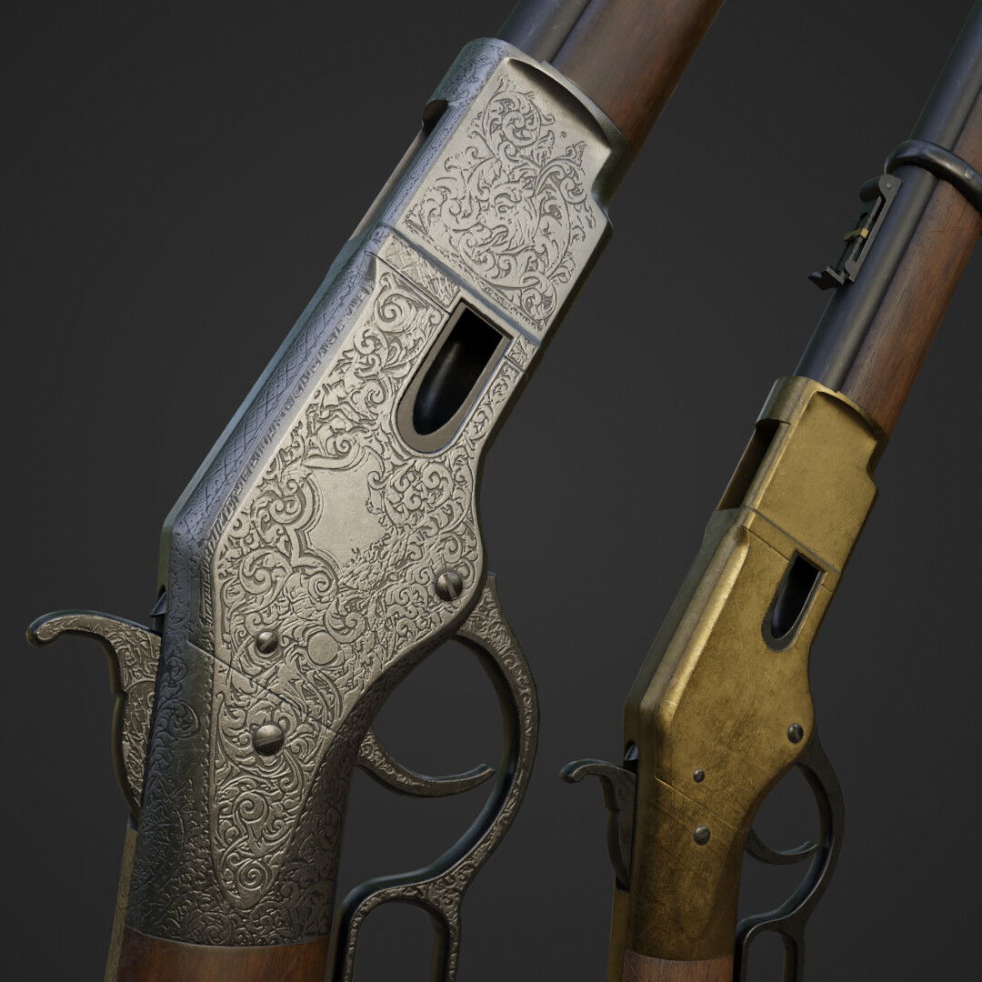 ArtStation - Winchester 1866 - Engraved and Standard Version