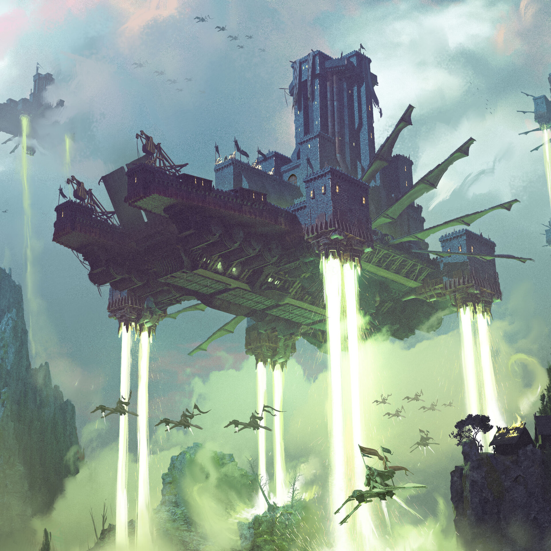 ArtStation - The Flying Fortress