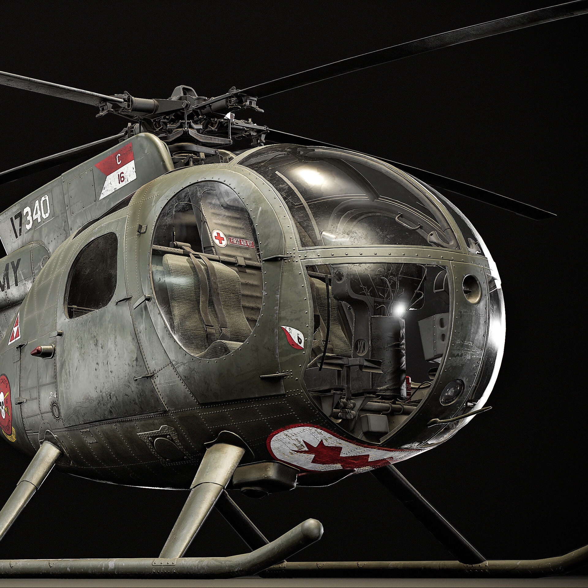 ArtStation - OH-6A Cayuse