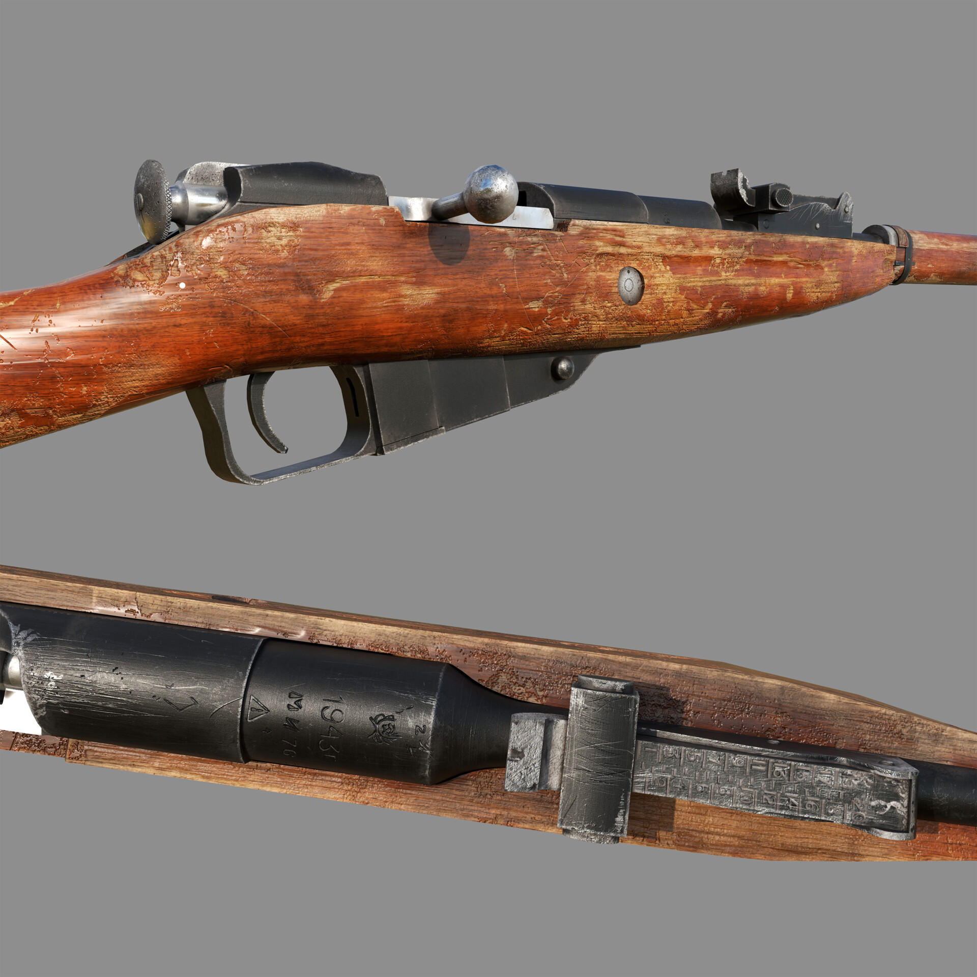 ArtStation - Mosin Nagant 91/30 Izhevsk Arsenal Infantry Edition 1943
