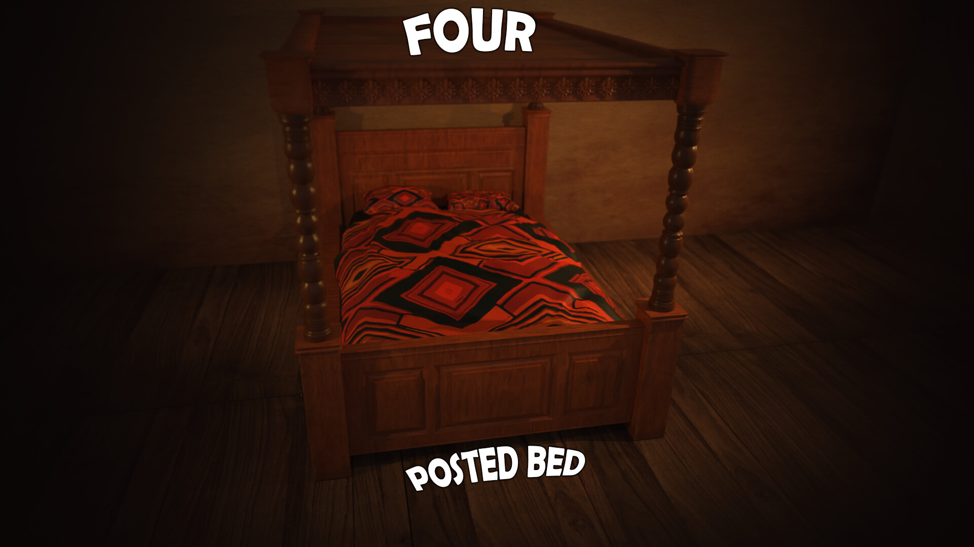ArtStation - Four Poster Bed