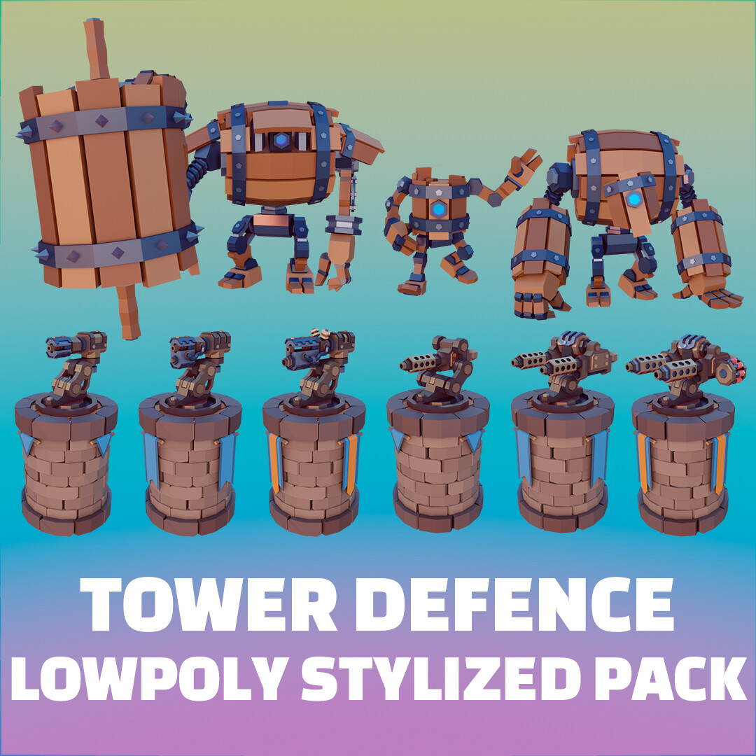 ArtStation - Tower Defence Lowpoly Stylized Pack