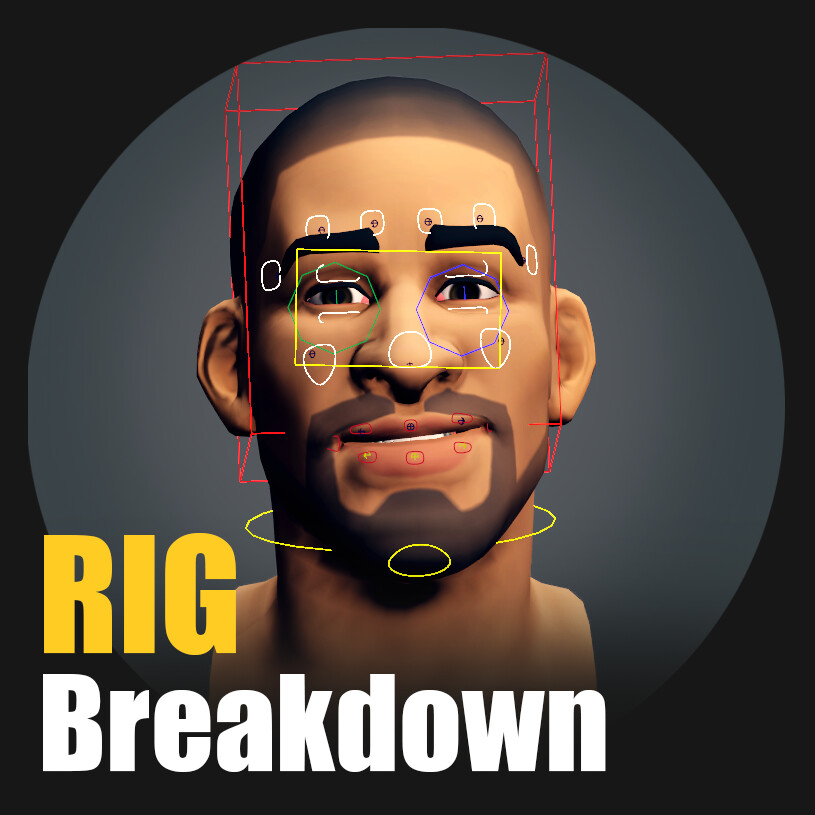 ArtStation - Face Rig + step by step breakdown