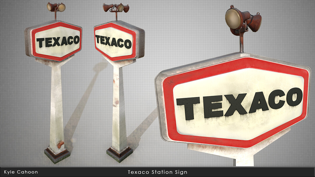 ArtStation - Texaco Sign