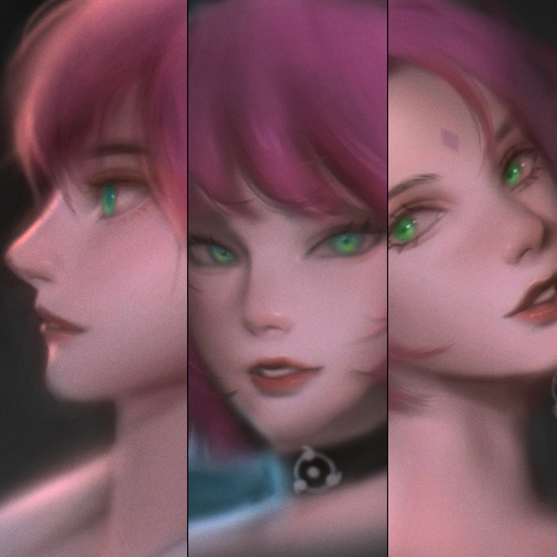 ArtStation - Sakura Uchiha in Different Hairstyles