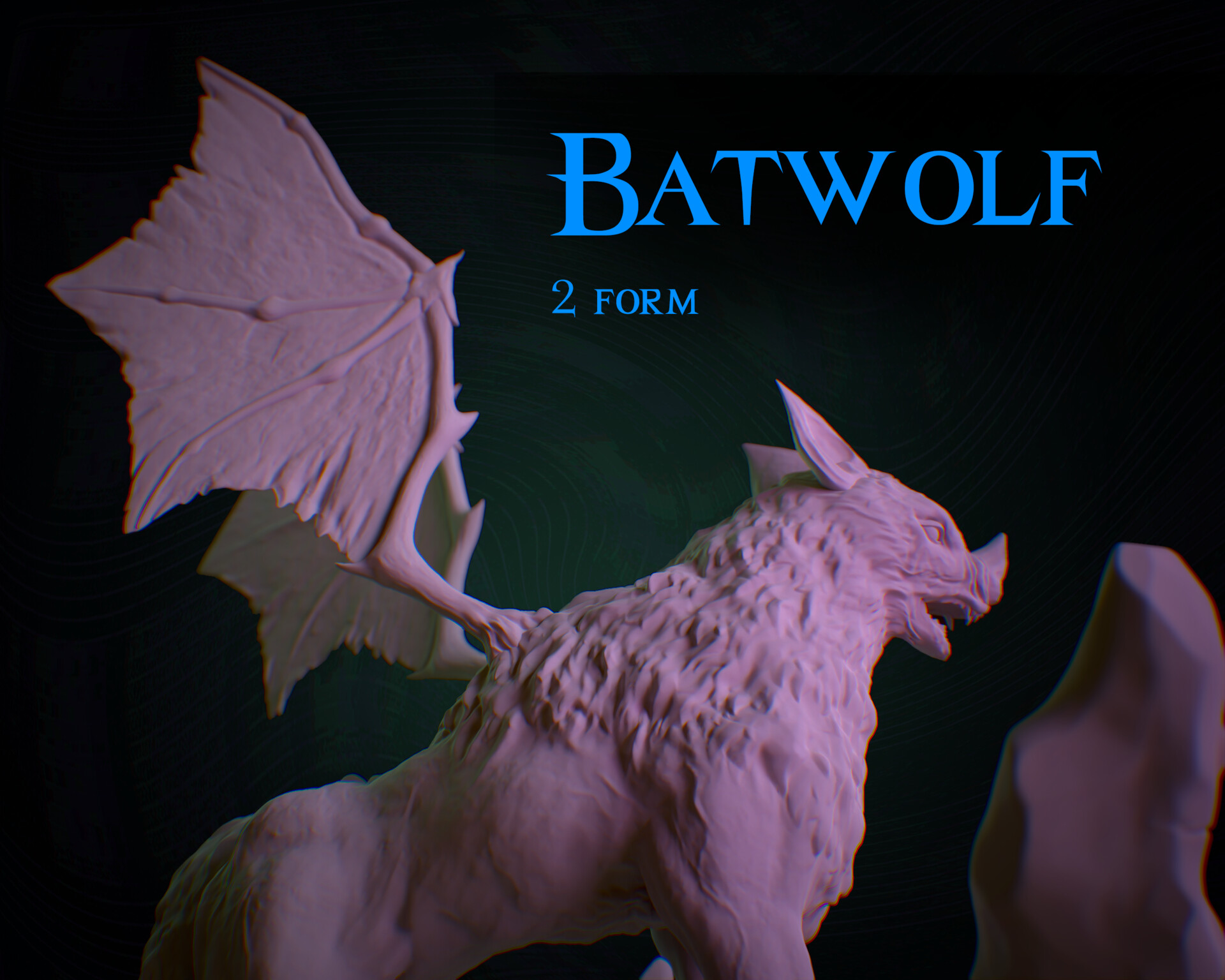 ArtStation - 🦇 Batwolf 2 form 🐺
