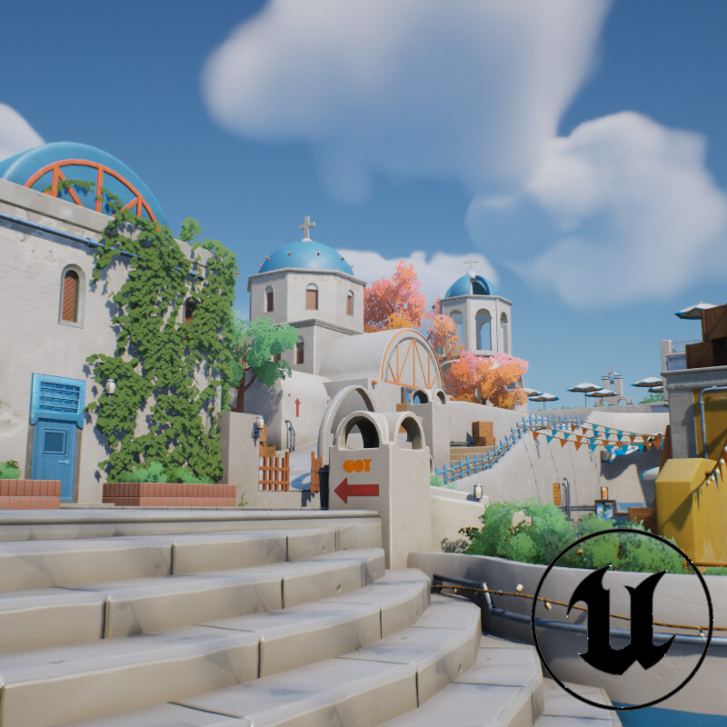 ArtStation - UE5_Stylized shooting scenes