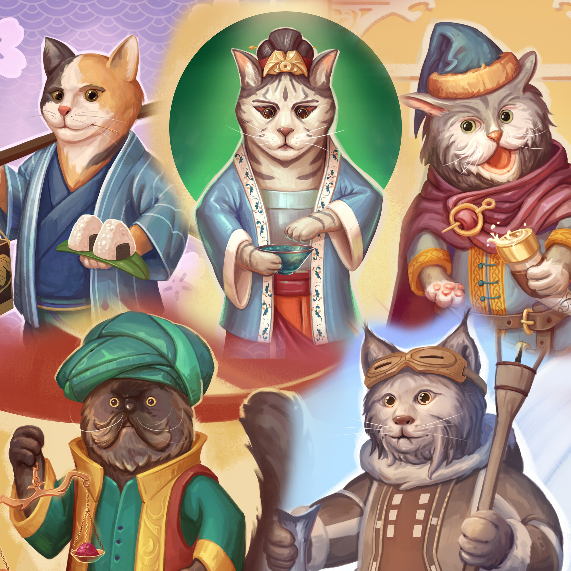 ArtStation - Cat Merchants Around the World