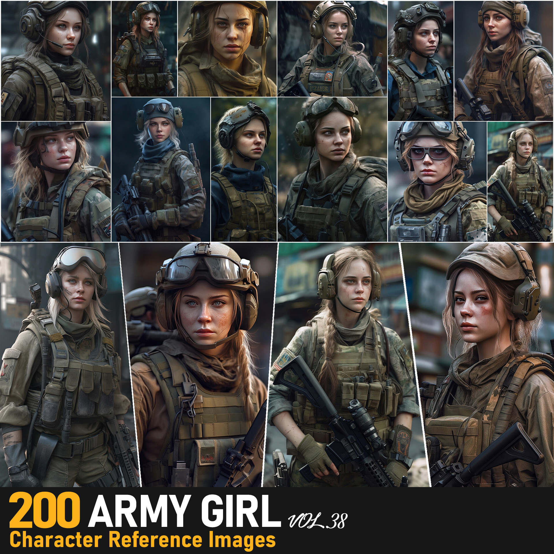 ArtStation - Army Girl VOL.37|4K Reference Images