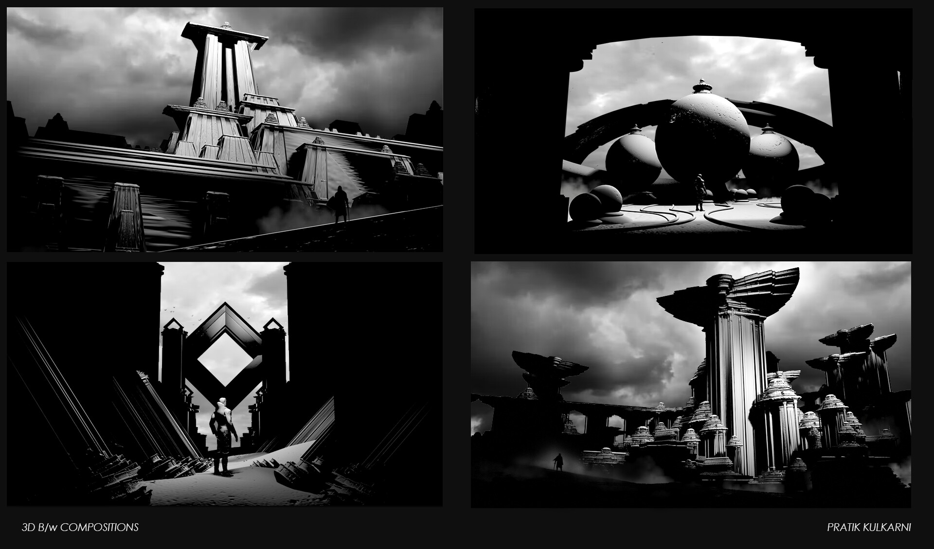 ArtStation - B/w composition study