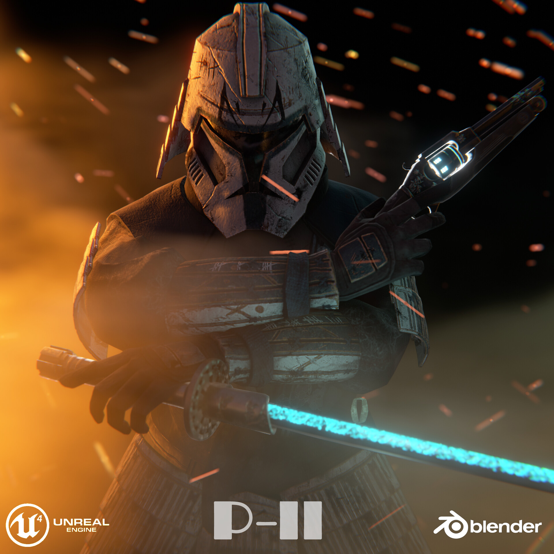 ArtStation - -STAR-WARS-TROOPER-SAMURAI-II-