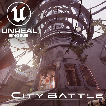 ArtStation - City Battle Scifi map