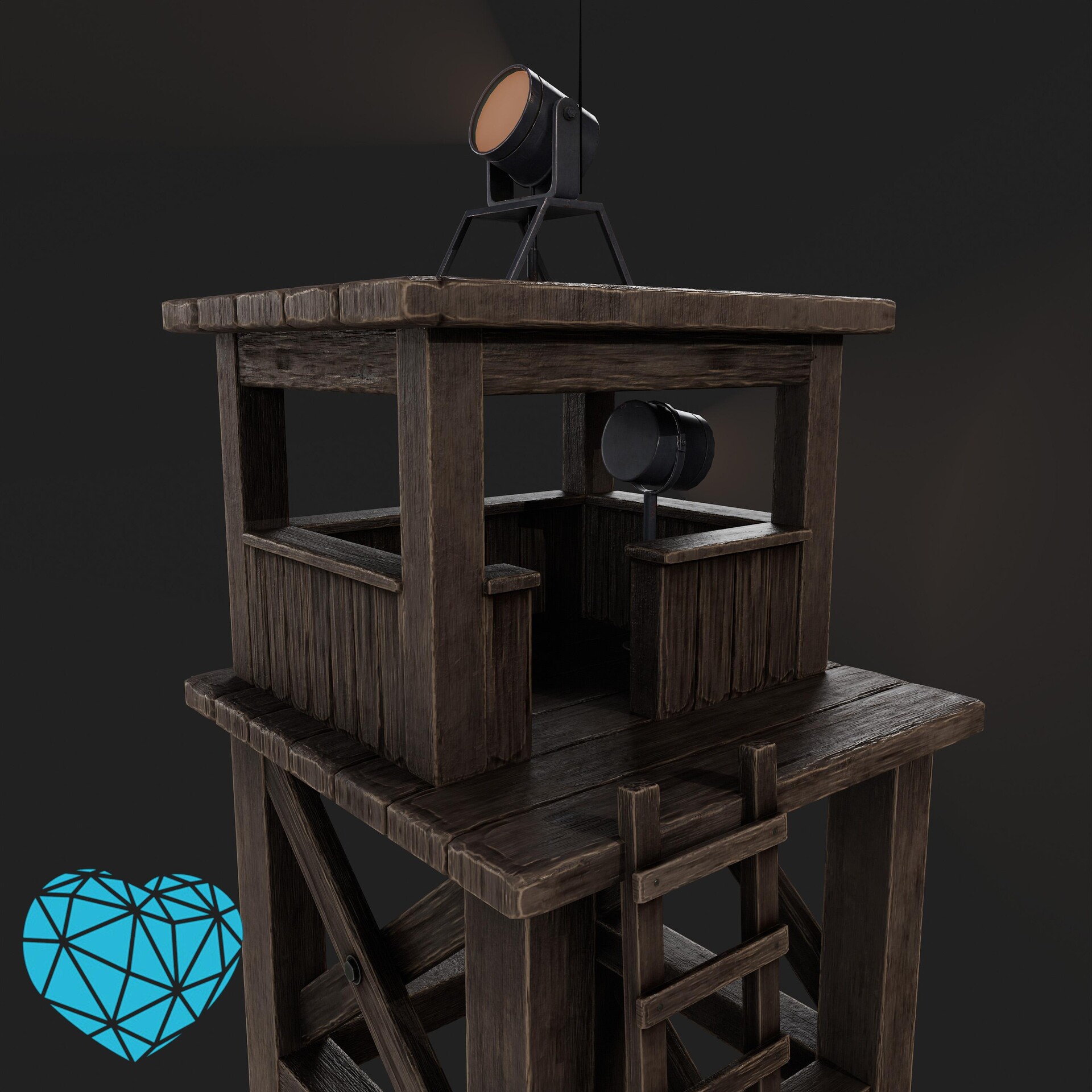 ArtStation - Military Watchtower - Cyan Heart