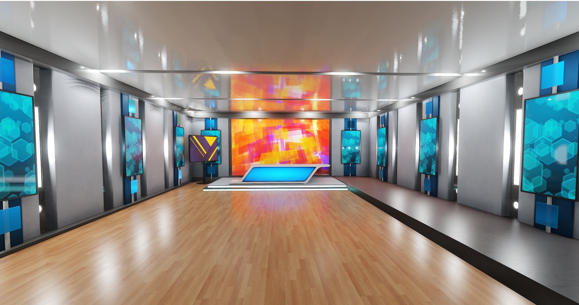 ArtStation - News Channel Set Design Unigine