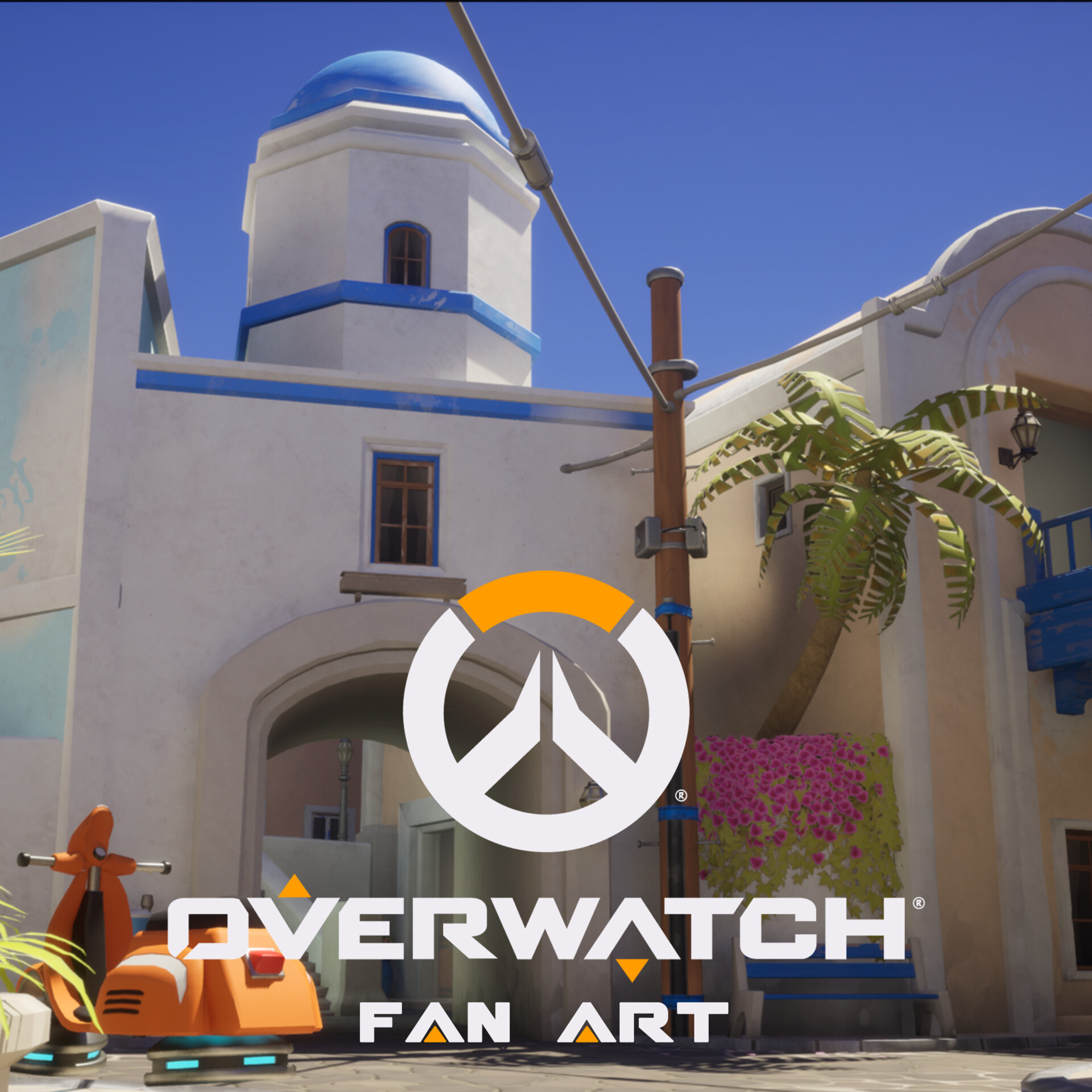 ArtStation - OVERWATCH Fan Art - Greek Island