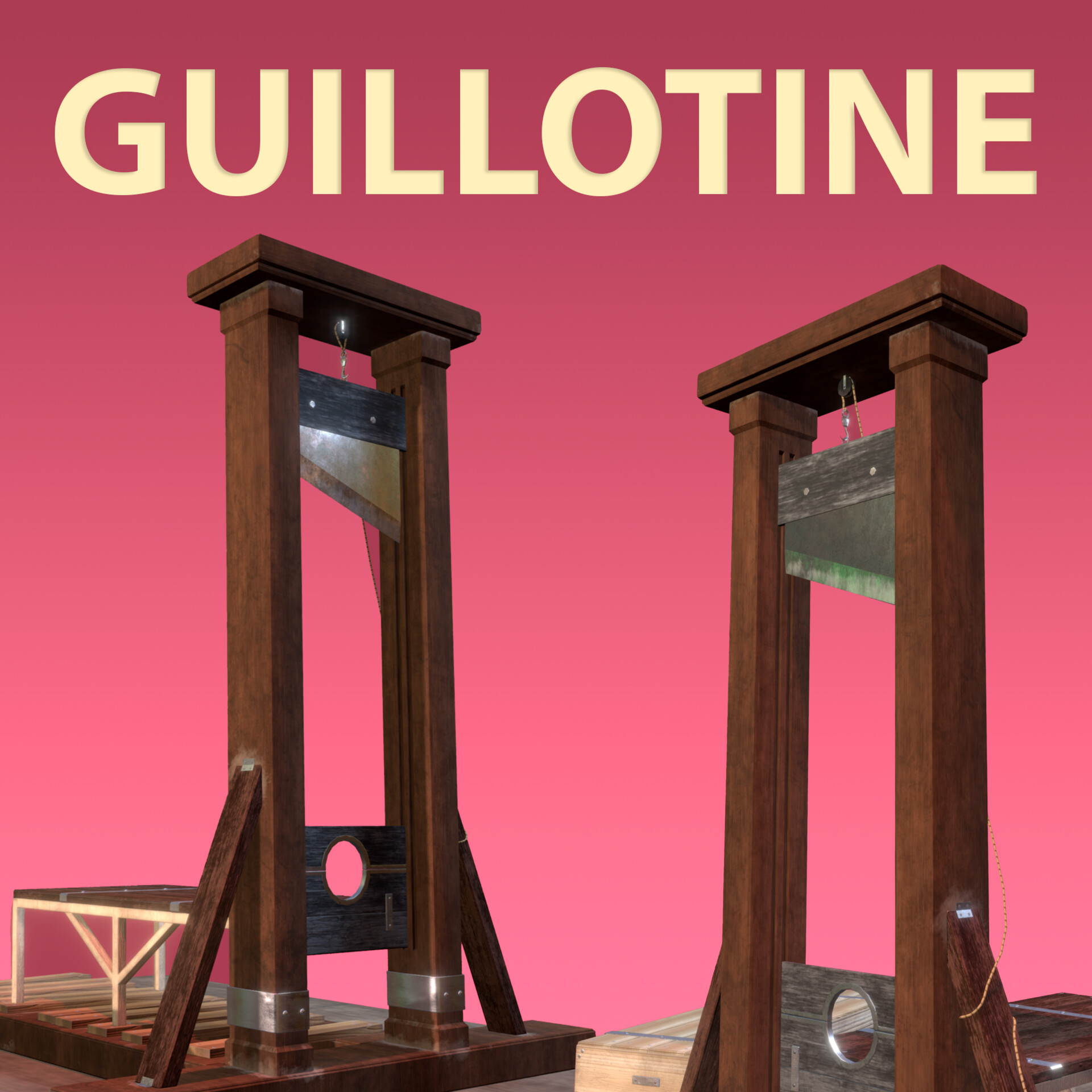 ArtStation - Guillotine of the French Revolution