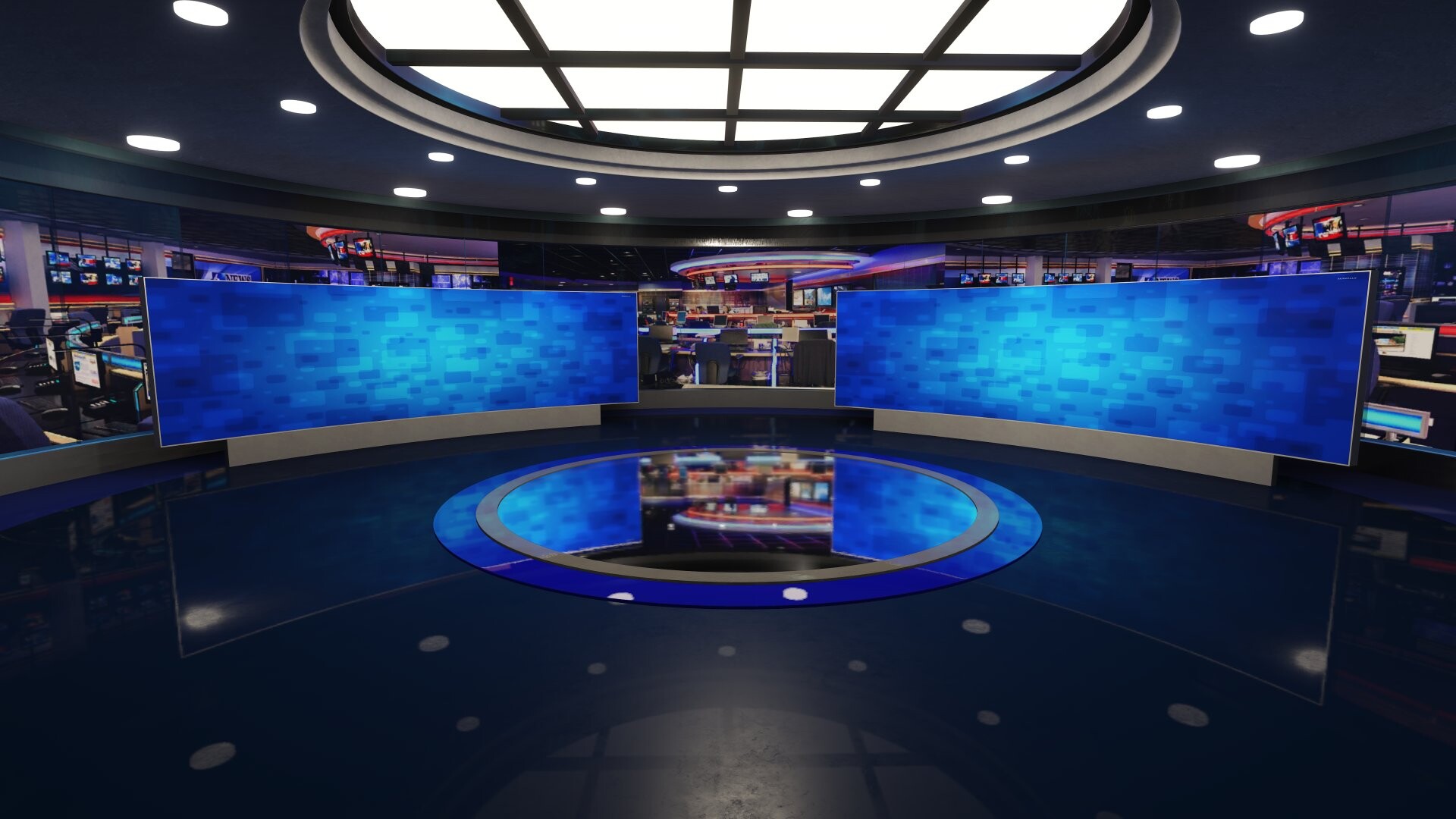ArtStation - Virtual Election news Set Circular