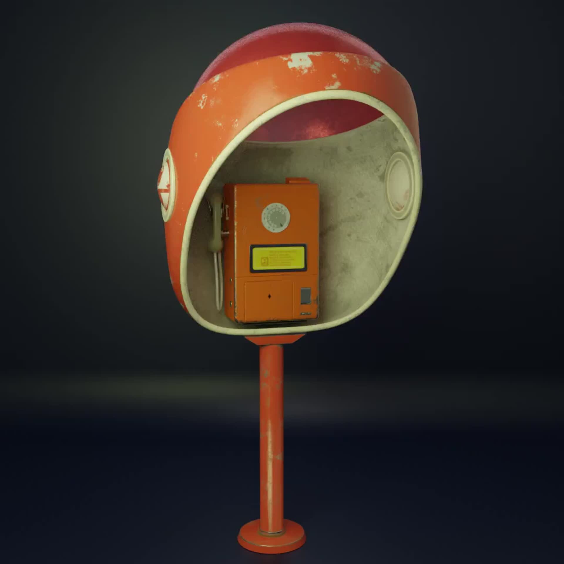 ArtStation - Vintage Public Telephone