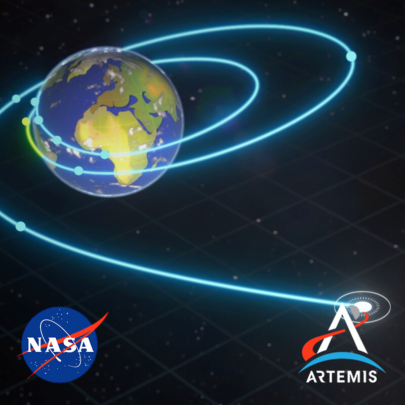 ArtStation - NASA Artemis II Trajectory Animation