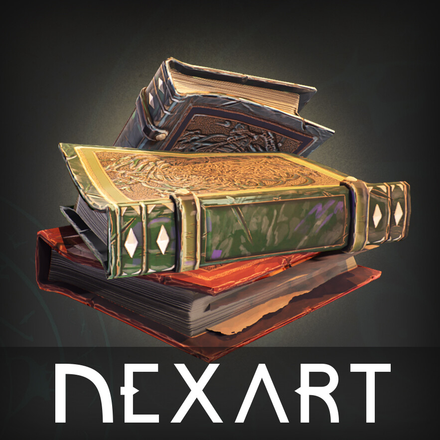 ArtStation - stylized books 01