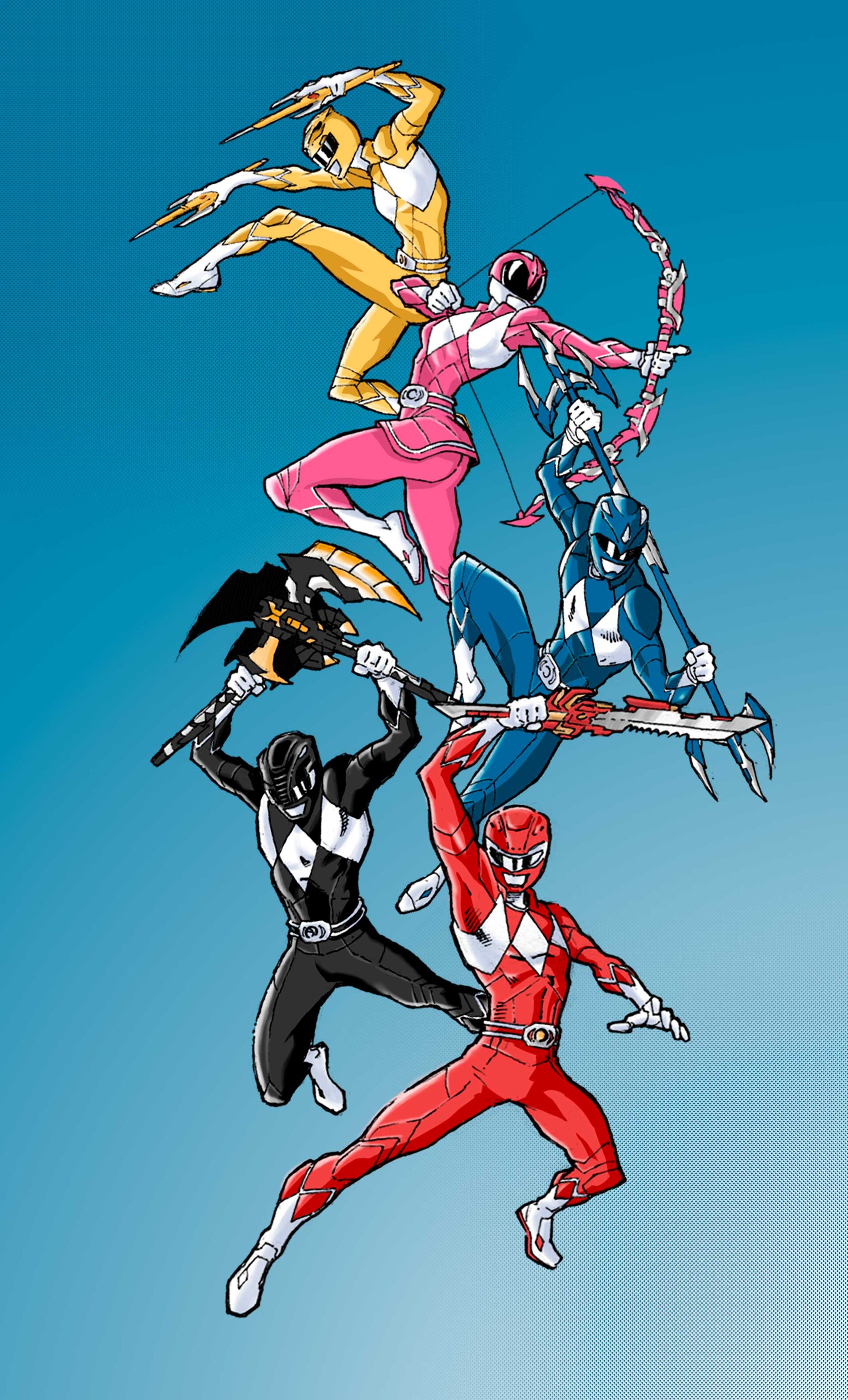 ArtStation - mighty morphin power rangers