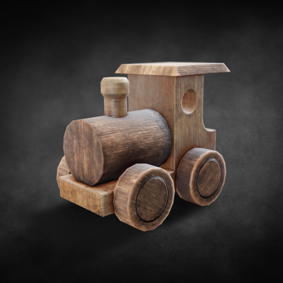 ArtStation - Wooden Toy Train