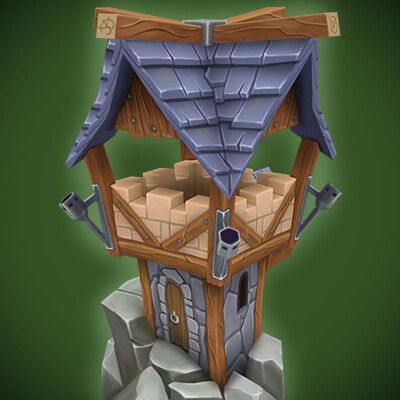 ArtStation - Casual Hand Paint Test task "Watchtower"