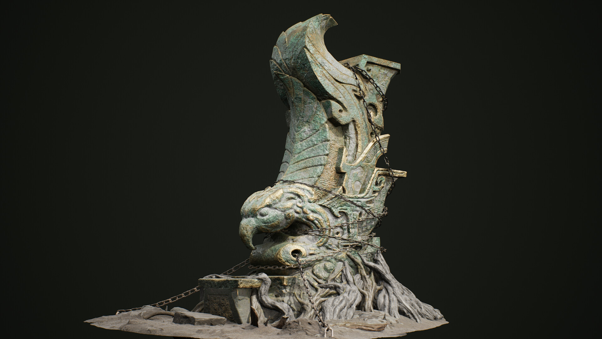 ArtStation - Statue of JINWU