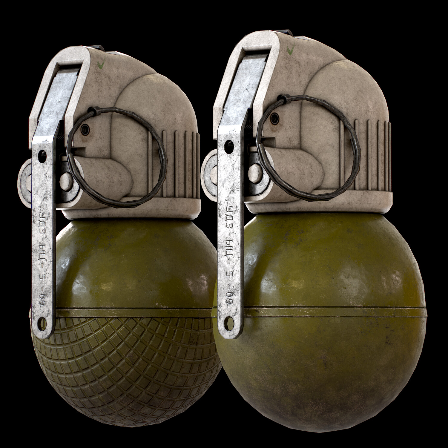 ArtStation - RGO (+RGN) Grenade Lowpoly Gameready Model