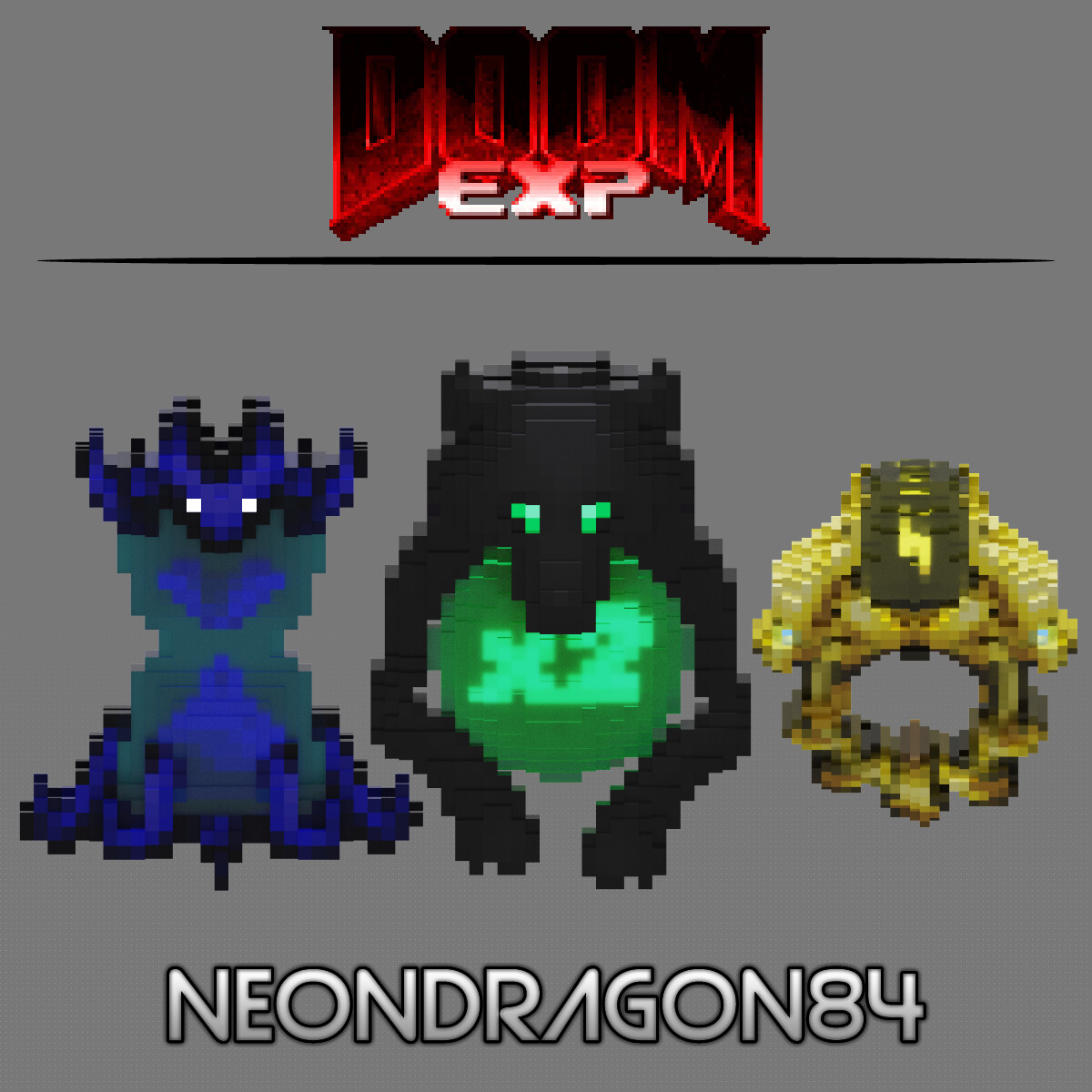 ArtStation - Doom EXP - Voxel Powerups