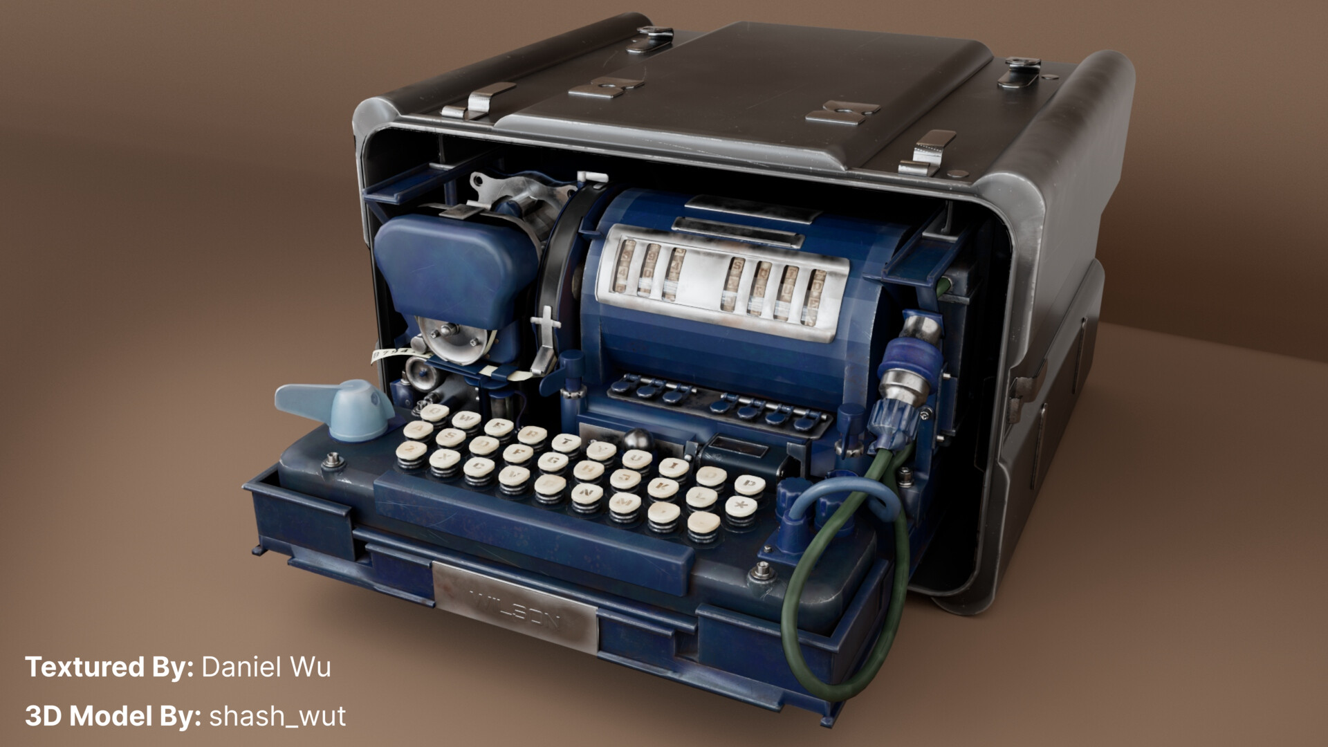 ArtStation - Texturing Old Rotor Cypher Machine