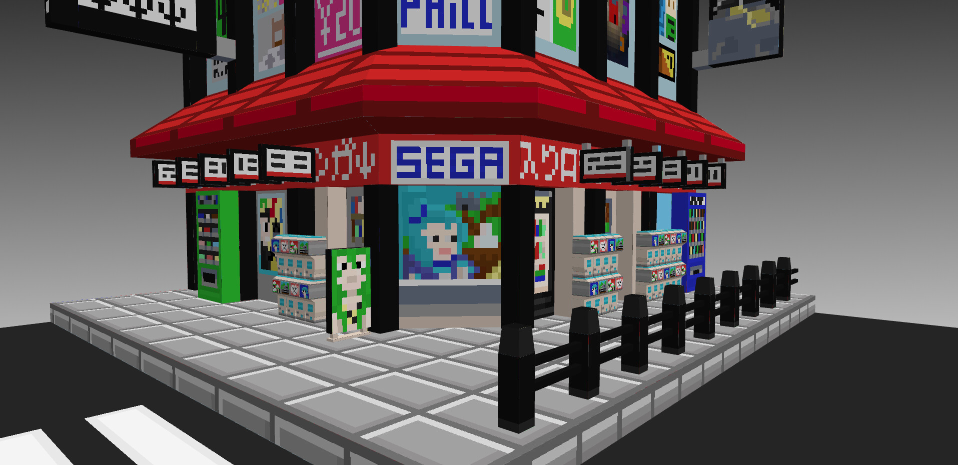 ArtStation - Pixelated Tokyo: A Low Poly 3D Model of an Akihabara ...