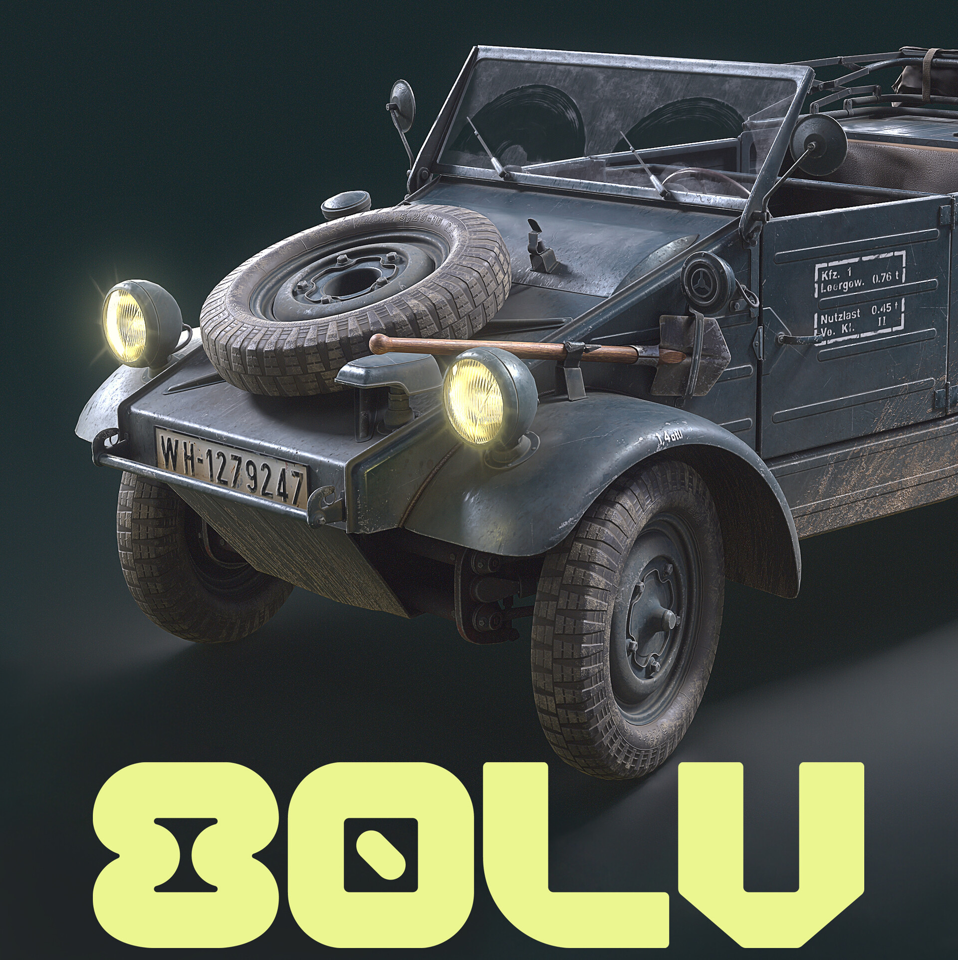 ArtStation - 80.lv Breakdown: WV Kübelwagen Type 82